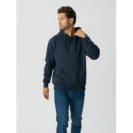 Rundhalspullover TEESHOPPEN "TEESHOPPEN Pullover Hoodie", Herren, Gr. L, navy, Obermaterial: 65% Baumwolle, 35% Polyester, Pullover Rundhalspullover