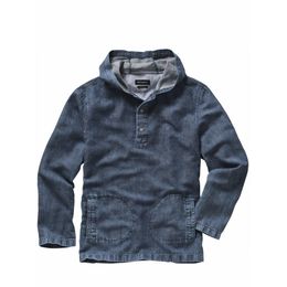 Mey & Edlich Mey & Edlich Herren Entdecker-Schlupfhemd Blau 55 % Baumwolle, 45 % Leinen