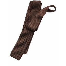 Mey & Edlich Mey & Edlich Herren Niederrheinische Strickkrawatte Braun 100 % Seide