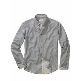 Mey & Edlich Mey & Edlich Herren Nadelstreifenshirt Basta Grau 100 % Baumwolle