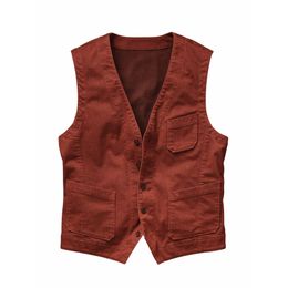 Mey & Edlich Mey & Edlich Herren Sportsgeist-Weste Braun 53 % Baumwolle, 30 % Polyester, 14 % Viskose, 3 % Elasthan