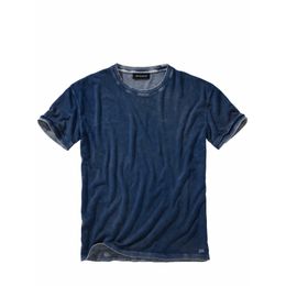 Mey & Edlich Mey & Edlich Herren Lavakraft-Indigoshirt Blau 95 % Baumwolle (bio), 5 % Elasthan
