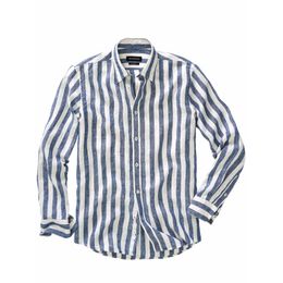 Mey & Edlich Mey & Edlich Herren Mediterranes Streifenhemd Blau 100 % Leinen