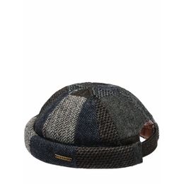 Stetson Herren Patchwork-Dockerm&uuml;tze Blau 50 % Wolle, 17 % Baumwolle, 15 % Polyester, 10 % Leinen, 5 % Seide, 3 % Polyamid