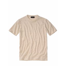 Mey & Edlich Mey & Edlich Herren Two-Tone-T-Shirt Beige 88 % Leinen, 12 % Baumwolle