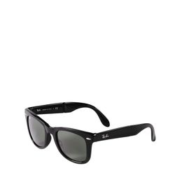 Ray-Ban Herren Sonnenbrille Wayfarer Schwarz Charakteristischer Kunststoffrahmen, gr&uuml;n get&ouml;nte Gl&auml;ser (Durchmesser: ca