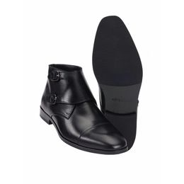 Mey & Edlich Mey & Edlich Herren Doppelmonk Stiefel Schwarz Obermaterial, Futter und Decksohle: Rindleder