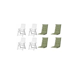 siena GARDEN Gartensessel 8er-Set Tampa wei&szlig; Ma&szlig;e (cm): B: 61 H: 109 &raquo; H&ouml;ffner