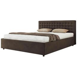 H&ouml;ffner Polsterbett 200x200 Braun mit Bettkasten Pavo Classic &brvbar; braun &brvbar; Ma&szlig;e (cm): B: 208 H: 91 &raquo; H&ouml;ffner