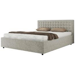 H&ouml;ffner Polsterbett 200x200 Hellgrau mit Bettkasten Pavo Classic grau Ma&szlig;e (cm): B: 208 H: 91 &raquo; H&ouml;ffner