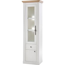 Vitrine OTTO HOME "Westminster", wei&szlig; (pinie wei&szlig;, wotan eiche), B:61cm H:202cm T:42cm, FSC-zertifizierter Holzwerkstoff, Schr&auml;nke, Vitrine, im romantischen Landhausstil