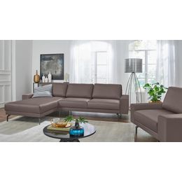 Ecksofa "CR.450, Designecksofa, Polsterecke, L-Form", beige (beigegrau 534, 26), B:294cm H:85cm T:178cm, NaturLEDER OSKAR (echtes Rindsleder), CREATION BY ROLF BENZ, Sofas, Ecksofa, Armlehne breit und niedrig, Alugussf&uuml;&szlig;e in umbragrau, Breite 294 cm