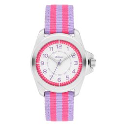 Quarzuhr s.Oliver "Color Stripes", rosa, Armbanduhren, Kinder, Quarzuhr, Armbanduhr, Kinderuhr, M&auml;dchen, analog
