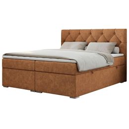H&ouml;ffner Boxbett mit Bettkasten Alda &brvbar; orange &brvbar; Ma&szlig;e (cm): B: 180 H: 118 &raquo; H&ouml;ffner