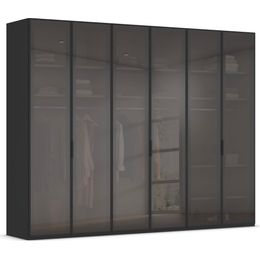 Kleiderschrank Rauch "Schrank Garderobe SKAT SHINE Breiten 151/201/251/301cm, H&ouml;he 223/235cm", schwarz, B:301cm H:235cm T:61cm, Glas, Holzwerkstoff, Schr&auml;nke, Kleiderschrank, edle Schrankfront mit hochwertigen Glasrahment&uuml;ren MADE IN GERMANY