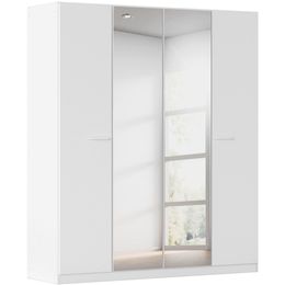 Dreht&uuml;renschrank Rauch "Kleiderschrank Schrank Garderobe OTELI inkl. Inneneinteilung", wei&szlig; (alpinwei&szlig;), B:181cm H:210cm T:54cm, Holzwerkstoff, Schr&auml;nke, Dreht&uuml;renschrank, mit zus&auml;tzlichen Einlegeb&ouml;den, optional mit Spiegel MADE IN GERMANY