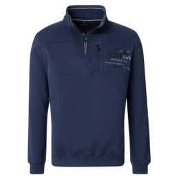 Sweatshirt Casamoda "Casamoda Sweattroyer uni", Herren, Gr. XL, blau, 70% Baumwolle, 30% Polyester, Sweatshirts Sweatshirt