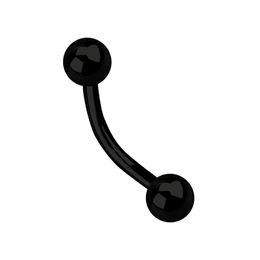 Adelia&acute;s Augenbrauenpiercing ADELIA&acute;S "Piercing - Augenbrauenpiercing 316L Stahl Banane Kugel", schwarz, Piercings, Damen, Banane mit Kugel, 1,2 mm L&auml;nge, 1,2 mm St&auml;rke, 316L Stahl