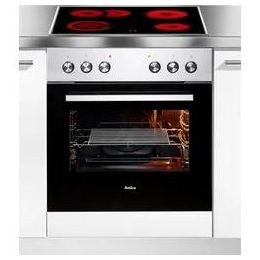 Amica Elektro-Herd-Set "EHC 933 011", Energieeffizienz: A (A+++-D), silber (edelstahlfarben), Herdsets, Komfortables Kochen und Backen mit praktischer Unterst&uuml;tzung