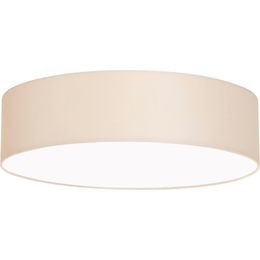 OTTO HOME Deckenleuchte "Avveline - Textilschirm Deckenlampe", beige (beige wei&szlig;), 2, &Oslash; 38cm H: 10cm, 1 Stk., Leuchten, hochwertiger Leinen-Baumwoll Lampenschirm &Oslash; 38 cm, Lampe Wohnzimmer, Deckenleuchte