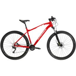 Mountainbike KROSS "KROSS MTB Hardtail Level 3.0 29" rot 18 G&auml;nge" Gr. 56, rot (rot, schwarz), Fahrr&auml;der, Herren, 56cm, 29 Zoll (73,66cm) hinten: 29 Zoll (73,66cm)