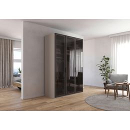 Kleiderschrank Rauch "Schrank Garderobe SKAT SHINE Breiten 151/201/251/301cm, H&ouml;he 223/235cm", beige (champagner), B:151cm H:235cm T:61cm, Glas, Holzwerkstoff, Schr&auml;nke, Kleiderschrank, edle Schrankfront mit hochwertigen Glasrahment&uuml;ren MADE IN GERMANY