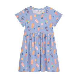 Jerseykleid DANAMADE "DANAMADE Dresses DPAULA", M&auml;dchen, Gr. 128, blau, 95% Baumwolle, 5% Elasthan, Kleider Jerseykleid