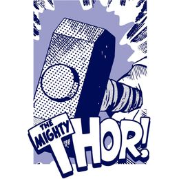 Bild Komar "Thor Mj&ouml;lnir", blau (farbe bild(er): blau), B:30cm H:40cm, Holz, Papier, Bilder, Bild, Wandbild zur Dekoration im Kinderzimmer - ohne Rahmen