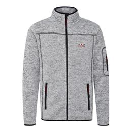 Fleecejacke FQ1924 "Fleecejacke FQBikker", Herren, Gr. M, grau (pewter mix), Obermaterial: 100% Polyester PES., Jacken Fleecejacke