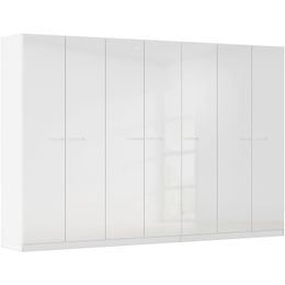 Dreht&uuml;renschrank Rauch "Kleiderschrank Schrank Garderobe OTELI inkl. Inneneinteilung", alpinwei&szlig;, hochglanz wei&szlig;, B:315cm H:210cm T:54cm, Holzwerkstoff, Schr&auml;nke, Dreht&uuml;renschrank, mit zus&auml;tzlichen Einlegeb&ouml;den, optional mit Spiegel MADE IN GERMANY
