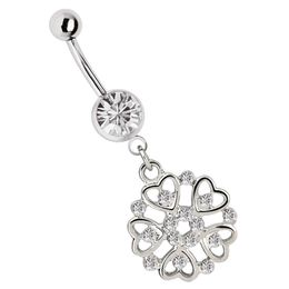 Adelia&acute;s Bauchnabelpiercing ADELIA&acute;S "Piercing - Bauchnabelpiercing Messing Herz Zirkonia", klar, Piercings, Damen, Herz mit Zirkonia, &Oslash; 17 mm, 1,6 mm St&auml;rke, Messing