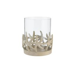 H&ouml;ffner Windlicht Seestern &brvbar; beige &brvbar; Aluminium,Glas &brvbar; Ma&szlig;e (cm): H: 17 &Oslash;: 15 &raquo; H&ouml;ffner