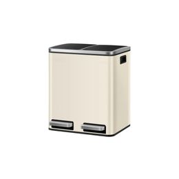 H&ouml;ffner M&uuml;lleimer beige Stahl,Kunststoff Ma&szlig;e (cm): B: 41 H: 47 &raquo; H&ouml;ffner