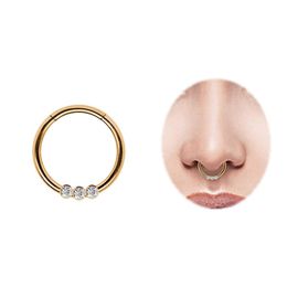 Adelia&acute;s Nasenpiercing ADELIA&acute;S "Piercing - Nasenpiercing 316L Stahl Rose Stein", gold, Piercings, Damen, Rose mit Stein, &Oslash; 8 mm, 316L Stahl
