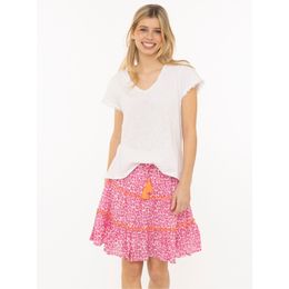 Minirock Zwillingsherz "Classic Leo", Damen, Gr. L/XL, pink, Obermaterial: 100% Baumwolle, R&ouml;cke Minirock