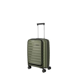 Trolley Travelite "AIR BASE Reisekoffer Hartschale", Gr. B/H/T: 39cm x 55cm x 23cm 43 l, olive, Polypropylen, Koffer, kratzresistenter Oberfl&auml;che und cleverer Innenaufteilung
