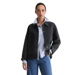Marc O'Polo Outdoorjacke MARC O'POLO "aus edlem Woll-Doubleface", Damen, Gr. 34, deep night blau, Obermaterial: 50% Wolle, 47% Polyester, 3% Sonstige Fasern, unifarben, regular fit, Jacken Outdoorjacke