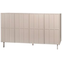 Livetastic Sideboard Velin, Beige, Kaschmir, Metall, Holzwerkstoff, 4 F&auml;cher, 160x89x40 cm, Bsci, Wohnzimmer, Kommoden & Sideboards, Sideboards