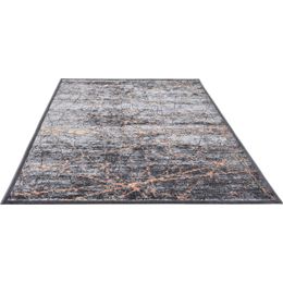 Teppich Gino Falcone "Orelia 103", gold (goldfarben), B:40cm H:7mm L:70cm, Polyester, Teppiche, Teppich, Kurzflor, modernes Design, mit leichtem Glanz, Wohnzimmer