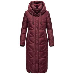 Steppmantel Navahoo "Waffelchen", Damen, Gr. M (38), rot (weinrot), Obermaterial: 100% Polyester. Futter: 100% Polyester. Wattierung: 100% Polyester, figurumspielend ca. Mitte Wade, hoch geschlossener Ausschnitt, &Auml;rmel ohne &Auml;rmelschlitz Rippstrickb&uuml;ndchen, M&auml;ntel Steppmantel, Wintermantel mit Gehschlitzen und Kapuze