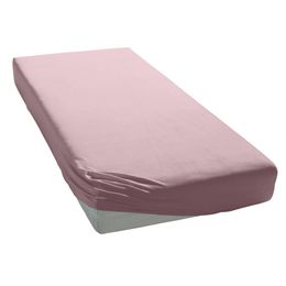 Spannbettlaken OTTO HOME "PHYSALIS in BASIC und PREMIUM Qualit&auml;t, 100% Baumwolle", rosa (hellrosa), B:160cm L:200cm, Jersey (110 g/m&sup2;), Obermaterial: 100% Baumwolle, Bettlaken, Spannbettlaken, f&uuml;r Matratzen bis 18 cm H&ouml;he, Bettlaken, Spannbetttuch, pflegeleicht