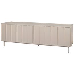 Livetastic Lowboard Velin, Beige, Kaschmir, Metall, Holzwerkstoff, 2 F&auml;cher, 52x40x160 cm, Bsci, Wohnzimmer, Wohnw&auml;nde, Lowboards