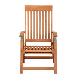 Gartensessel Merxx "Comodoro", braun, B:62cm H:110cm T:63cm, Sessel, Eukalyptusholz, verstellbar, klappbar, braun