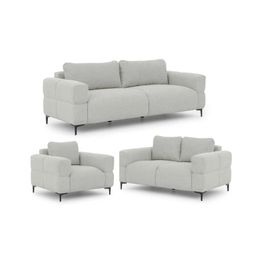S-STYLE Polstergarnitur 3+2+1 Cardea grau Ma&szlig;e (cm): B: 217 H: 80 &raquo; H&ouml;ffner