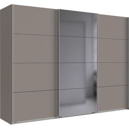 Schwebet&uuml;renschrank wimex "Ernie Kleiderschrank mit Spiegel, Made in Germany", grau (saharagrau), B:270cm H:210cm T:65cm, Schr&auml;nke, Schwebet&uuml;renschrank, Schlafzimmerschrank in verschiedenen Breiten