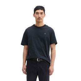 Marc O'Polo T-Shirt MARC O'POLO "aus reiner Bio-Baumwolle", Herren, Gr. XL, blau (schwarz navy), Obermaterial: 100% Baumwolle, unifarben, Basic, regular fit, Rundhals, Shirts T-Shirt