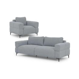 S-STYLE Polstergarnitur 3+1 Cardea grau Ma&szlig;e (cm): B: 217 H: 80 &raquo; H&ouml;ffner