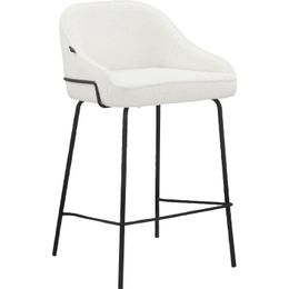 4-Fu&szlig;stuhl OTTO HOME "Puant", wei&szlig; (sanftes wei&szlig;), B:50cm H:87cm T:52cm, Stoff, St&uuml;hle, mit Stoff aus Polyester/recyceltem Polyester, Sitzh&ouml;he 65 cm