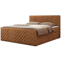H&ouml;ffner Boxbett mit Bettkasten Paris Duo &brvbar; orange &brvbar; Ma&szlig;e (cm): B: 141 H: 110 &raquo; H&ouml;ffner
