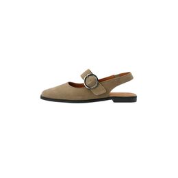 Ca'Shott Ballettschuh CA'SHOTT "Ca'Shott Ballerina shoe CASDIANA", Damen, Gr. 38, Normalschaft, sand, Obermaterial: 100% Leder, Schuhe